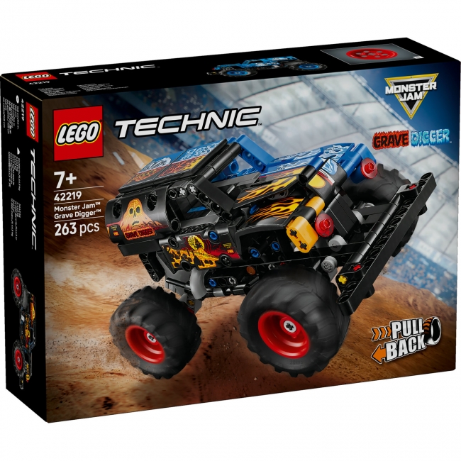LEGO Technic Monster Jam™ Grave Digger™ „Ugnis ir ledas“ 42 | XS Žaislai