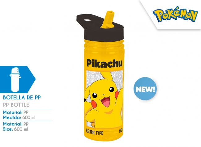 POKEMON cylinder canteen 600 ml | XS Žaislai | XS Žaislai